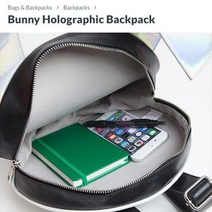 Thinkgeek | Bags | Holographic Bunny Backpack | Poshmark